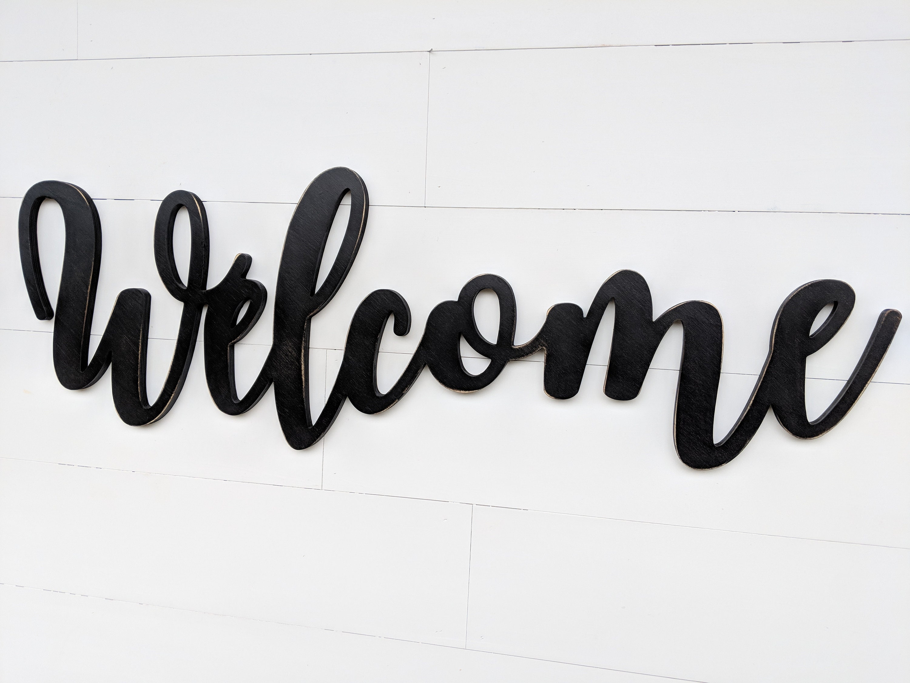 Welcome Word Cutout Wooden Letters Welcome Sign - Etsy Canada