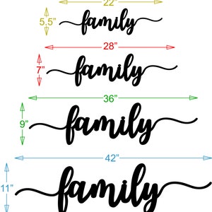 Family Word Cut Out | Family Sign | Wooden Letters | Family Cutout ...