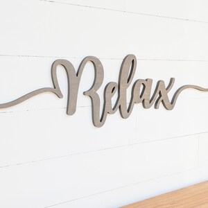 Relax Wood Cutout | Relax Sign | Relax Wall Sign | Relax Decor - Etsy