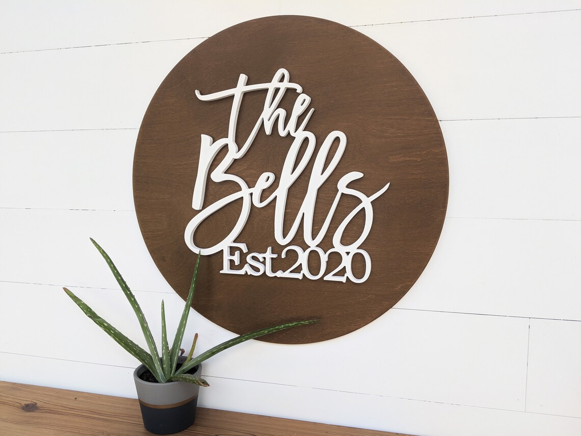 Custom Round Wedding Gift Sign Circular Wedding Sign with | Etsy