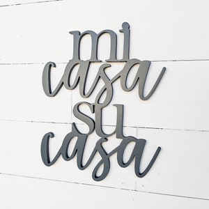 Mi Casa Su Casa Sign | Word Cut Out Sign | Wooden Home Sign | Wooden ...