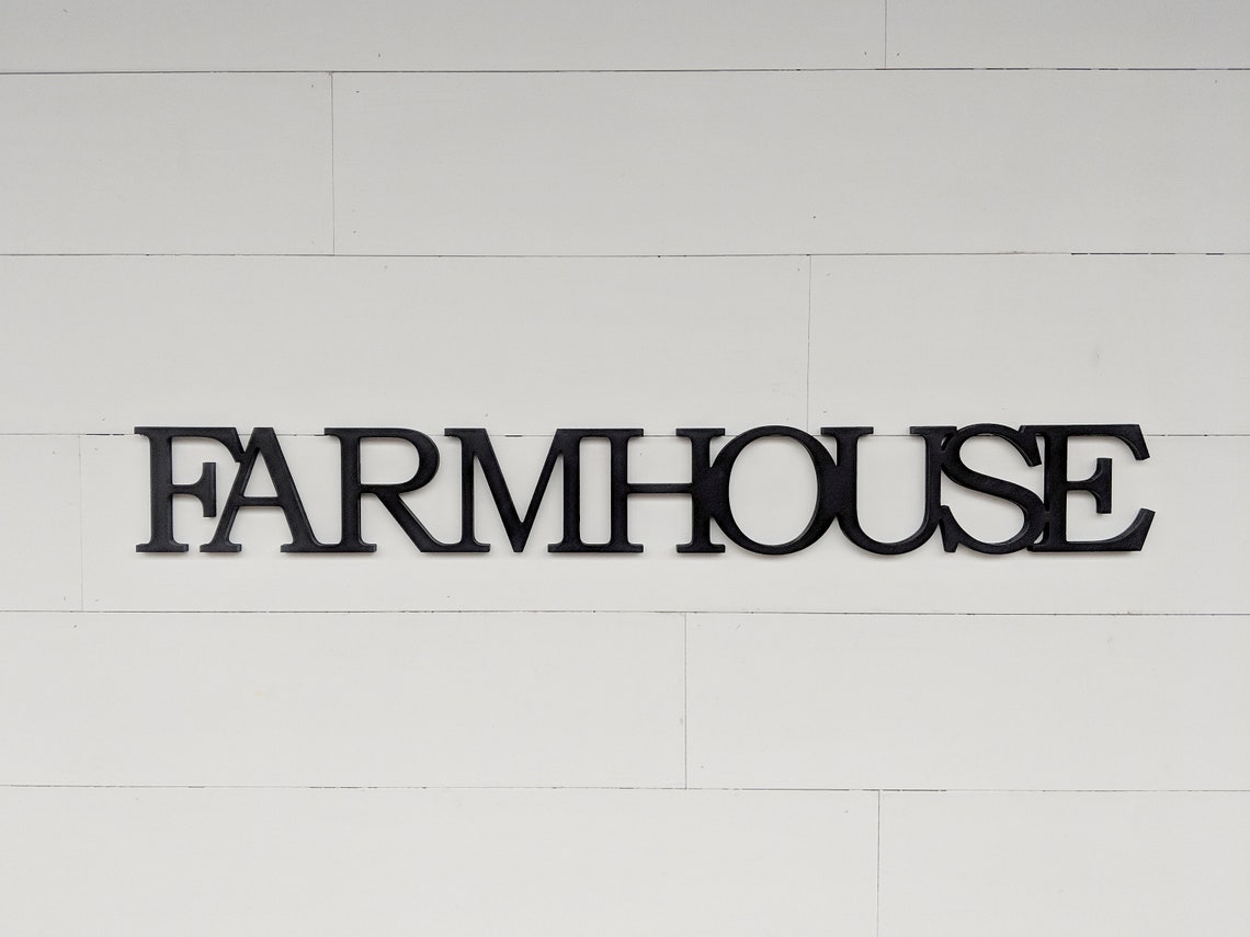 Farmhouse Word Cutout Wooden Letters Farmhouse Sign - Etsy