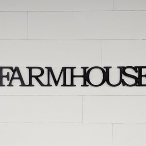 Farmhouse Word Cutout | Wooden Letters | Farmhouse Sign | Modern ...