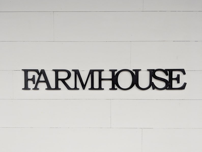 Farmhouse Word Cutout Wooden Letters Farmhouse Sign - Etsy