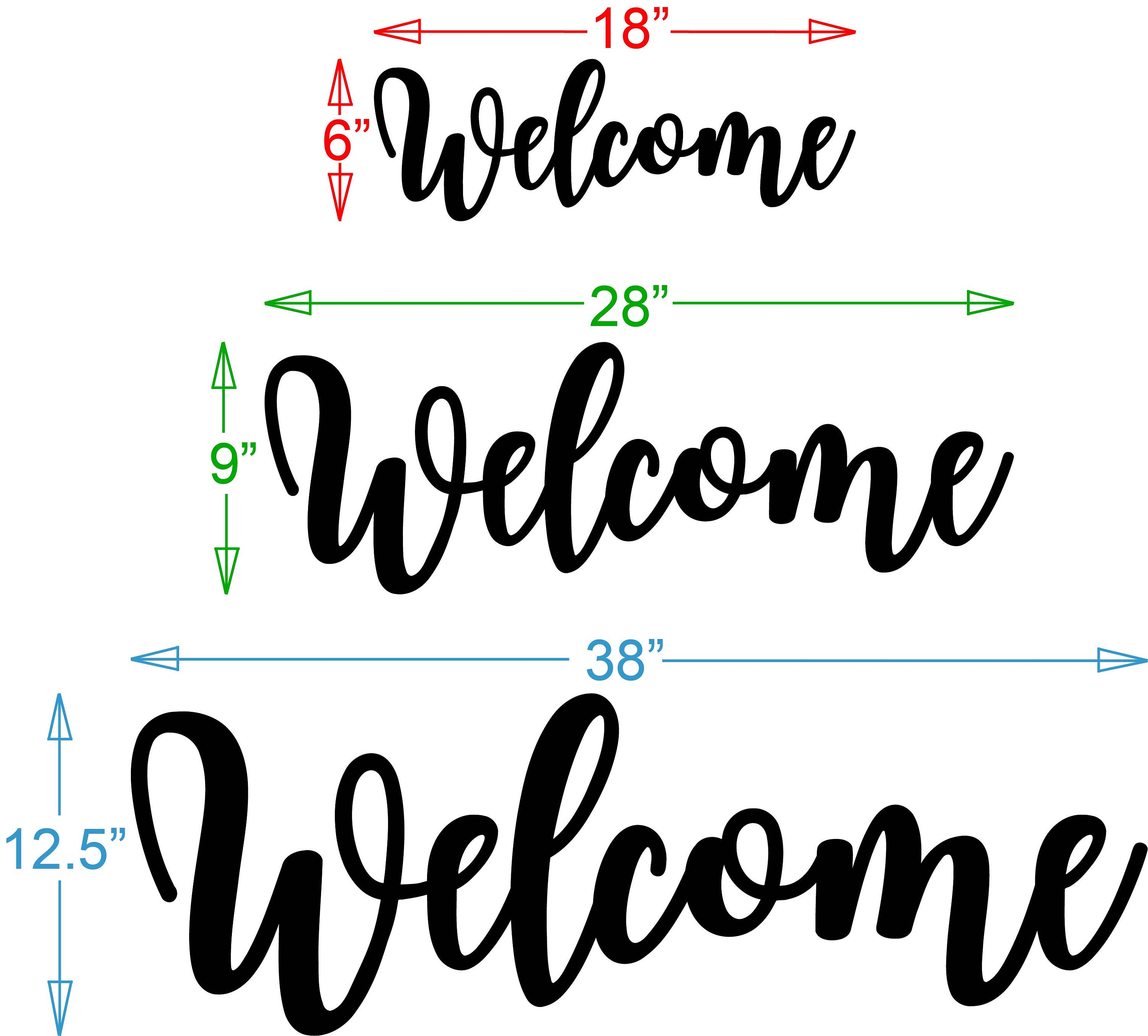 Welcome Word Cutout Wooden Letters Welcome Sign - Etsy Canada