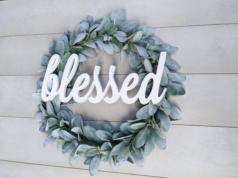 Blessed Word Cutout Blessed wall hanging Blessed wood sign | Etsy
