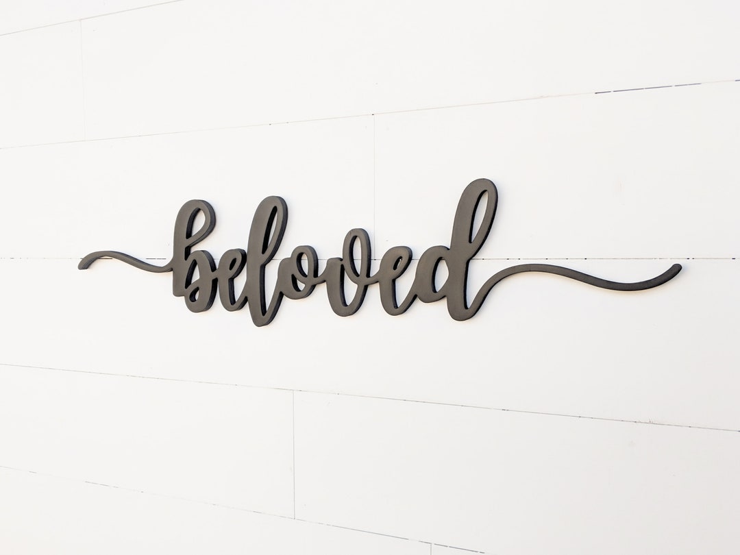 Beloved Word Cutout | Word Wooden Letters | Beloved Cutout - Etsy