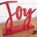 Joy Free-standing Sign Christmas Decor Joy Sign Christmas Mantel ...