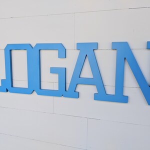 Block Letter Baby Name Sign: Wood Nursery Decor | Kids Name Sign for ...