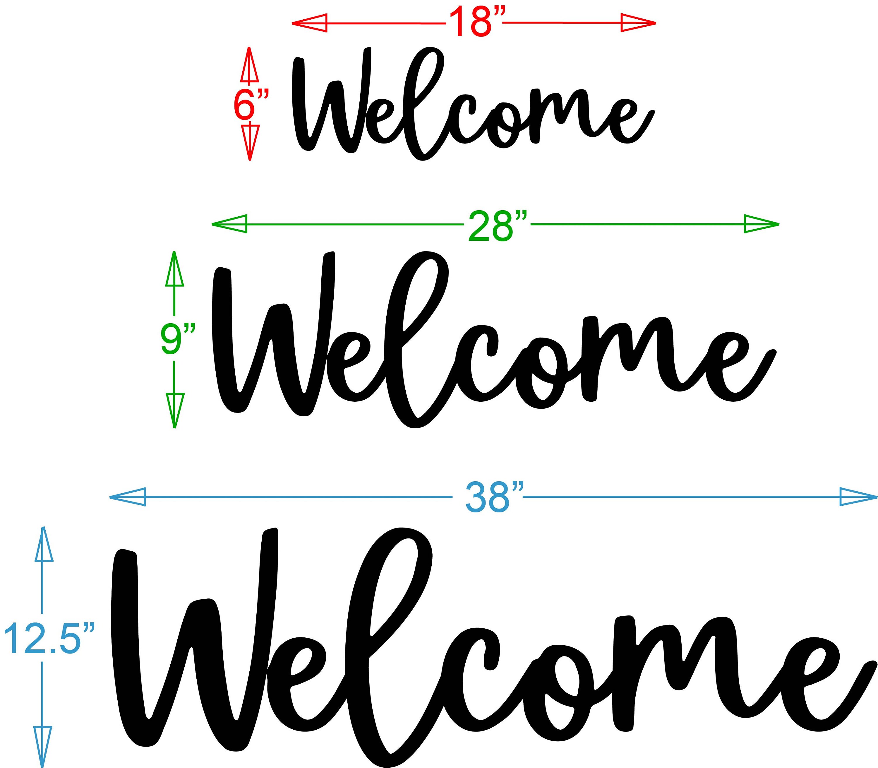 Welcome Word Cutout Wooden letters Welcome Sign | Etsy