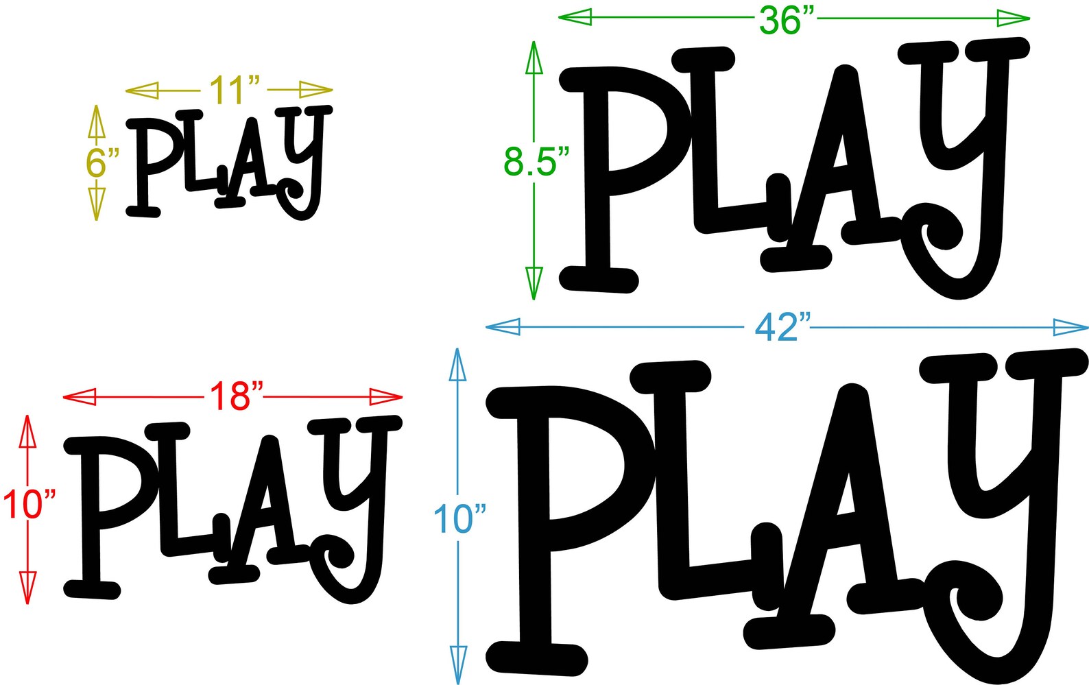 Play Word Cut Out Wooden Sign Playroom Sign Kid's - Etsy