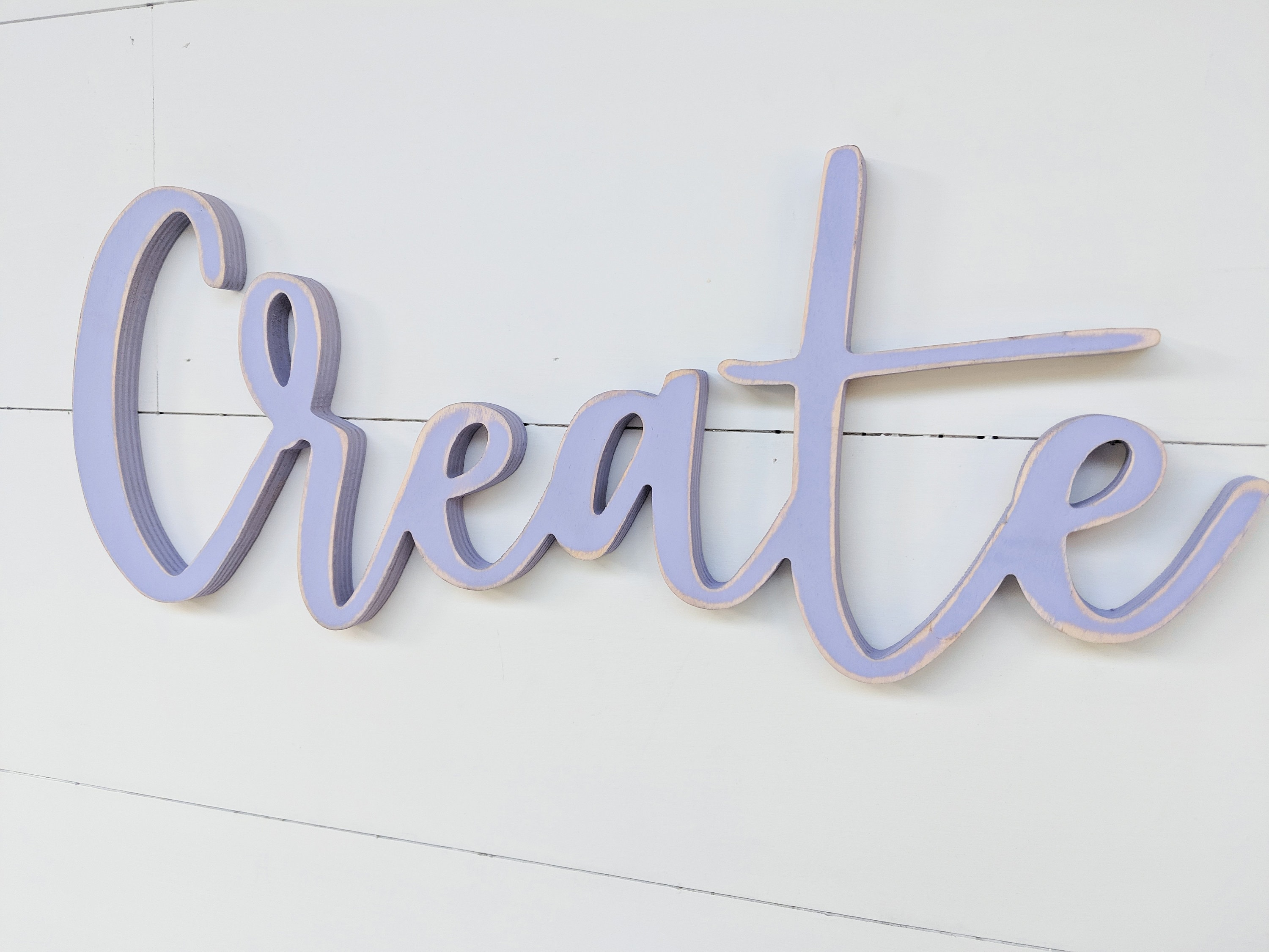 Create Sign Create Word Cutout 1/2 Thick Wooden | Etsy
