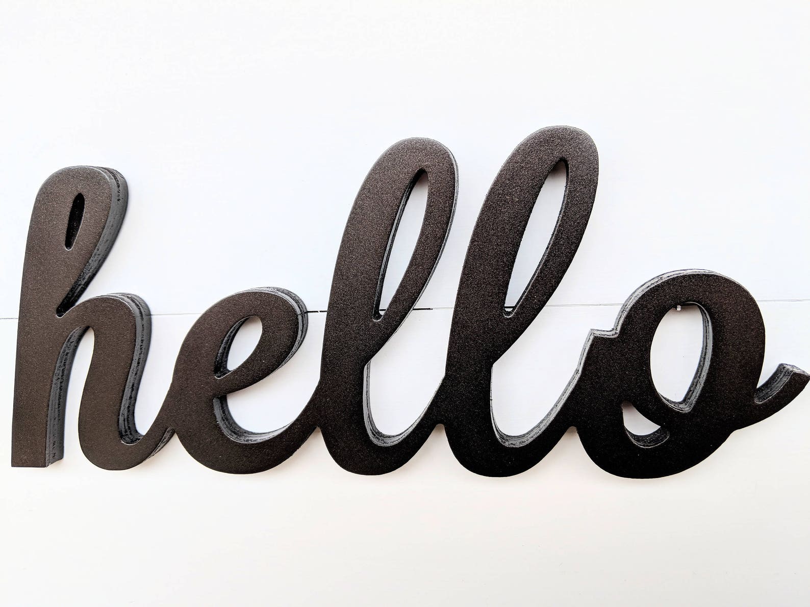 Hello Word Cutout Hello Wall Hanging Hello Wood Sign | Etsy