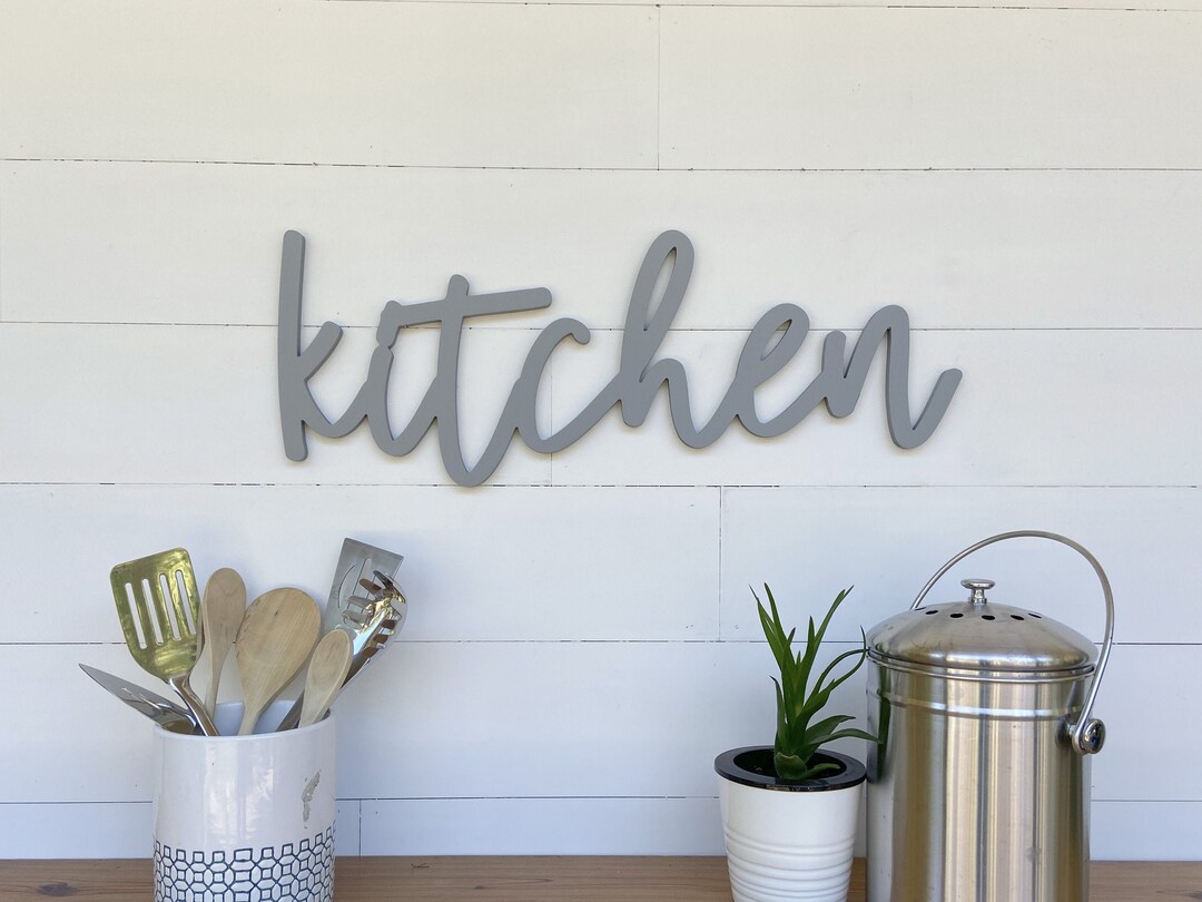 Wooden Kitchen Sign: Birch Plywood Word Cutout - Etsy