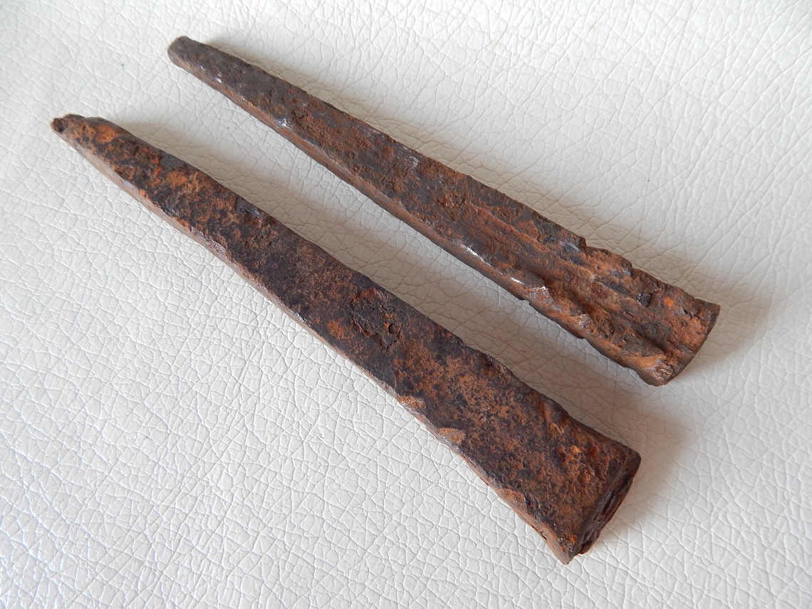 Ancient Wrought Iron Nails Middle Ages 2 pcs. 2 | Etsy
