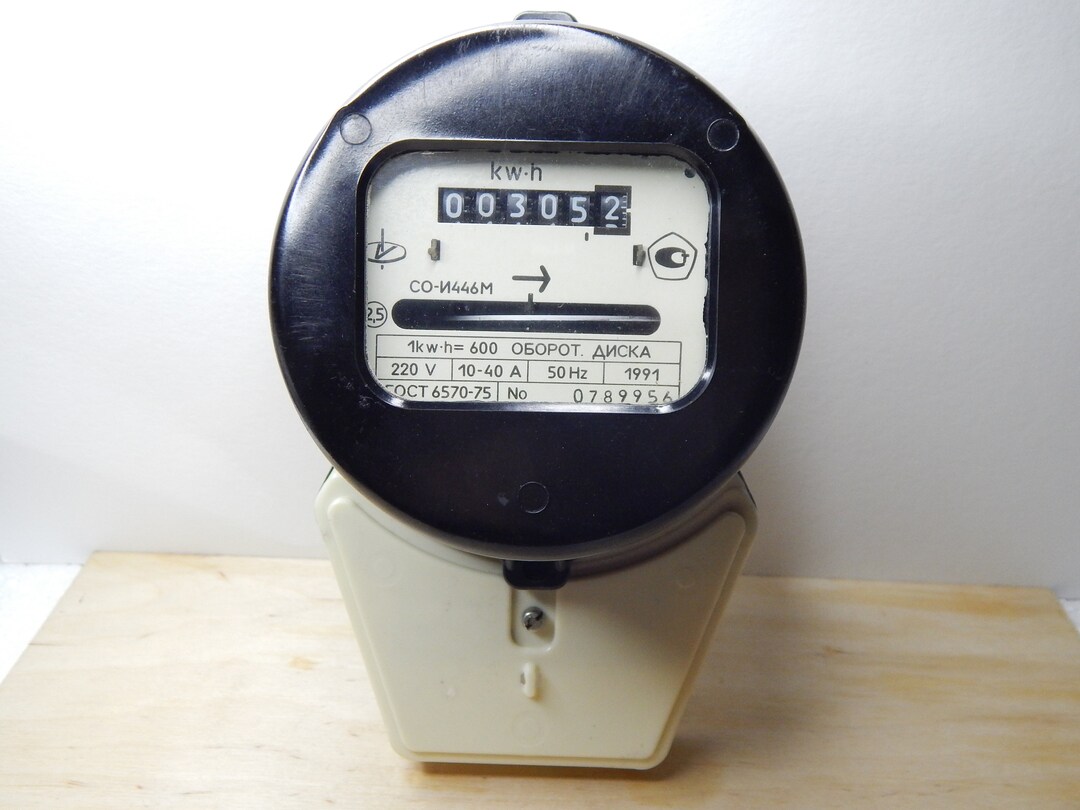Vintage Electrical KILOWATT-HOUR Meter USSR Soviet Watt Hour Meter 10 ...