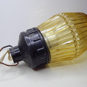 Vintage Soviet Industrial Street Light Bunker Hanging Pendant Lamp USSR ...