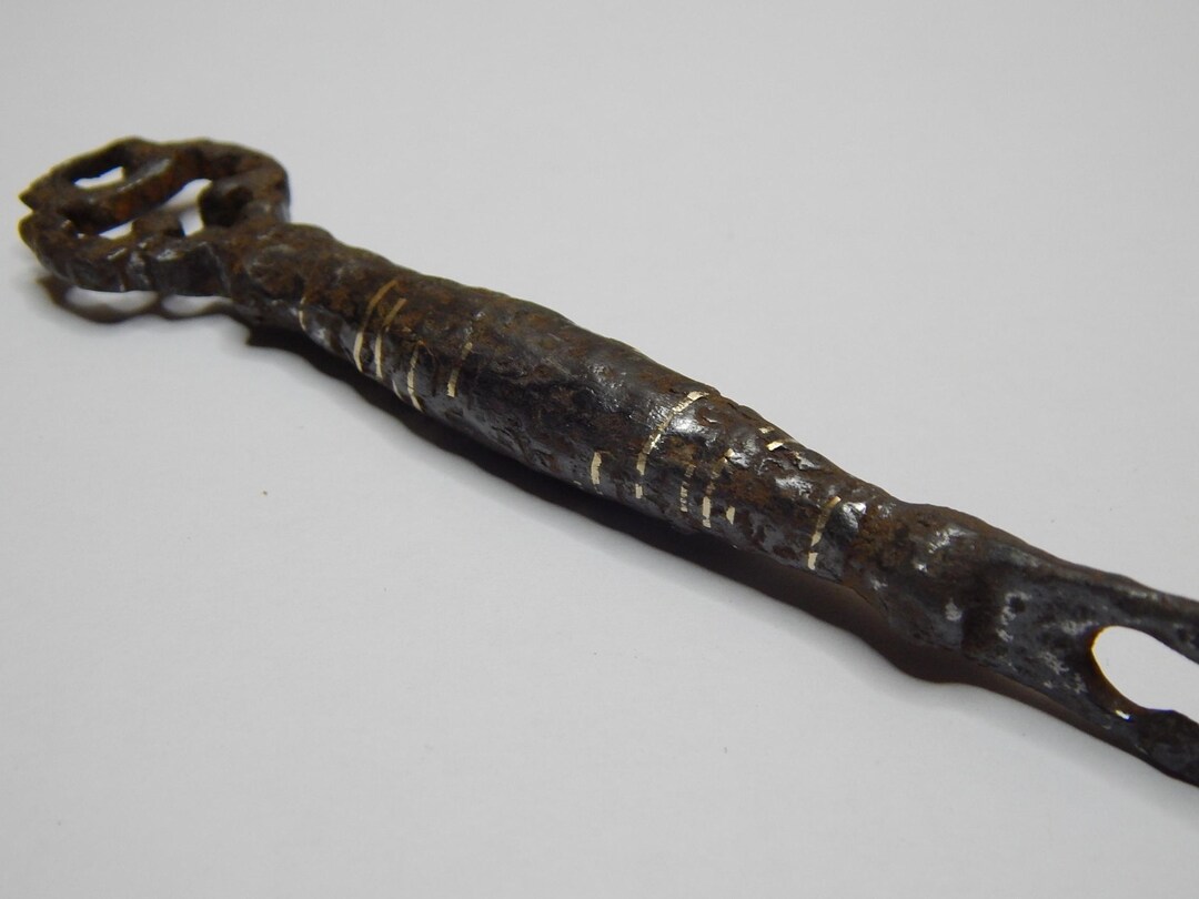 Ancient Iron Artefact key Inlaid With Yellow Metal, Viking Age. - Etsy