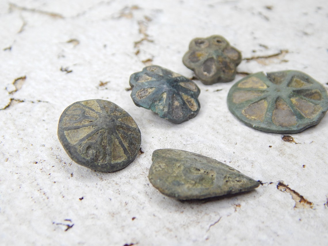 Ancient Bronze Decorative Buttons 5 pcs Viking Age. | Etsy