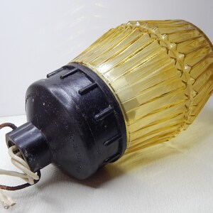 Vintage Soviet Industrial Street Light Bunker Hanging Pendant Lamp USSR ...