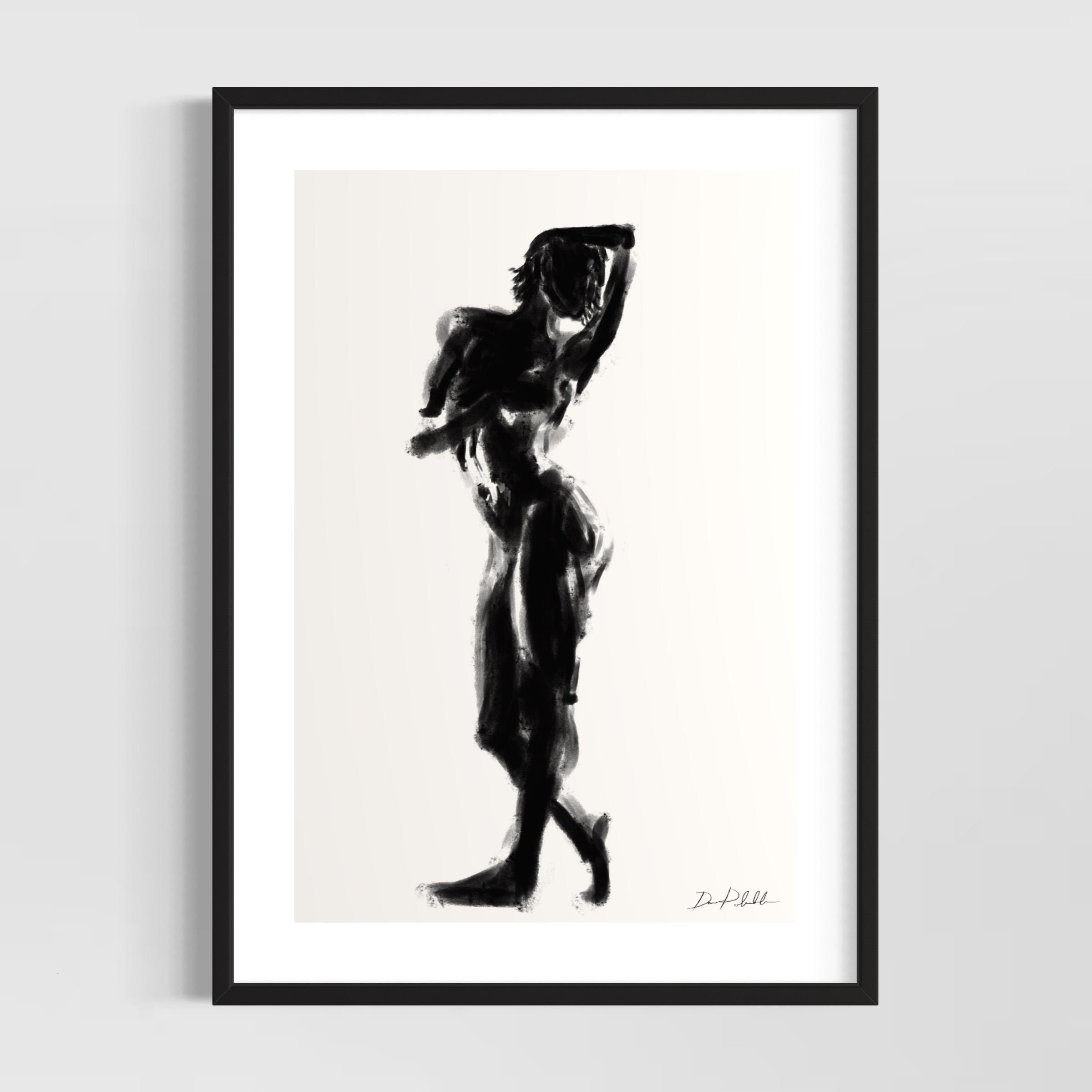 Minimalist Female Line Art Drawing Original Fine Art Print - Etsy