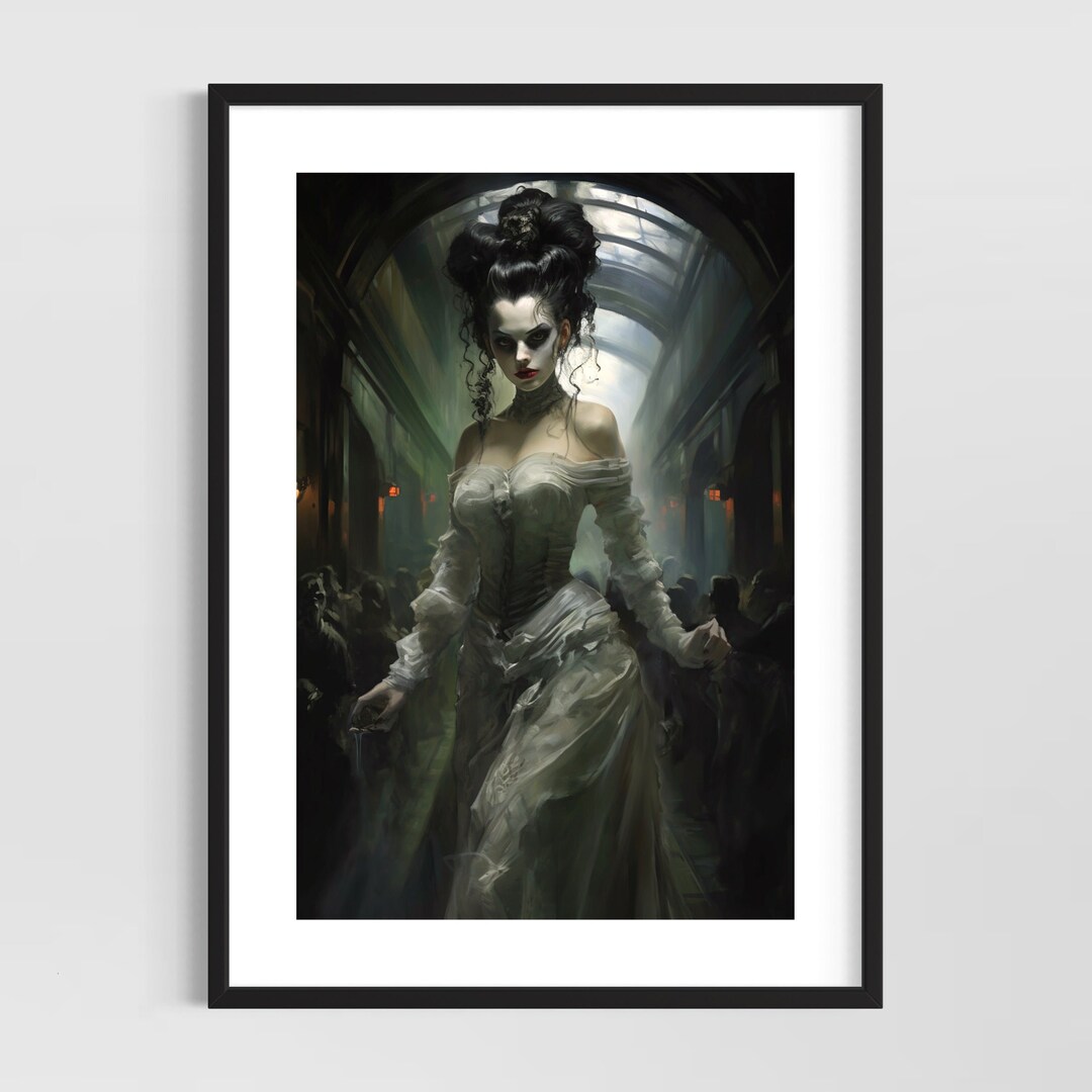 Bride of Frankenstein Pinup Halloween Pinup Girl Art Original Fine Art ...