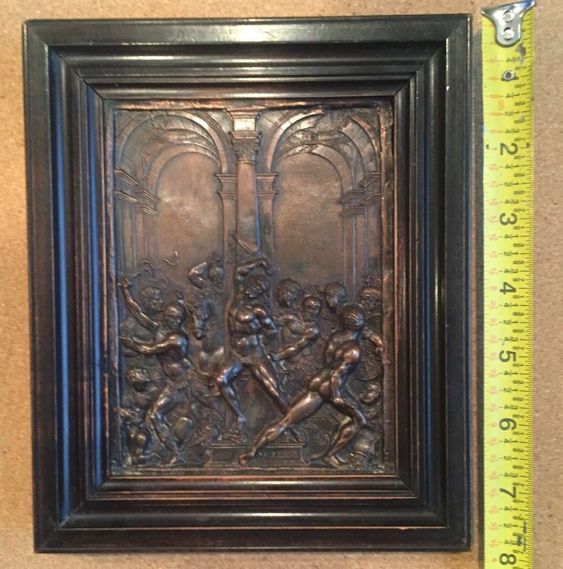 Antique Very Detailed Relief Bronze Plaque Jesus Christ 7x6 - Etsy Hong ...
