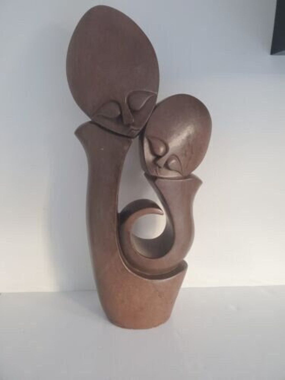 Large Mother & Child African Art Serpentine Stone Sculpture by Martin ...
