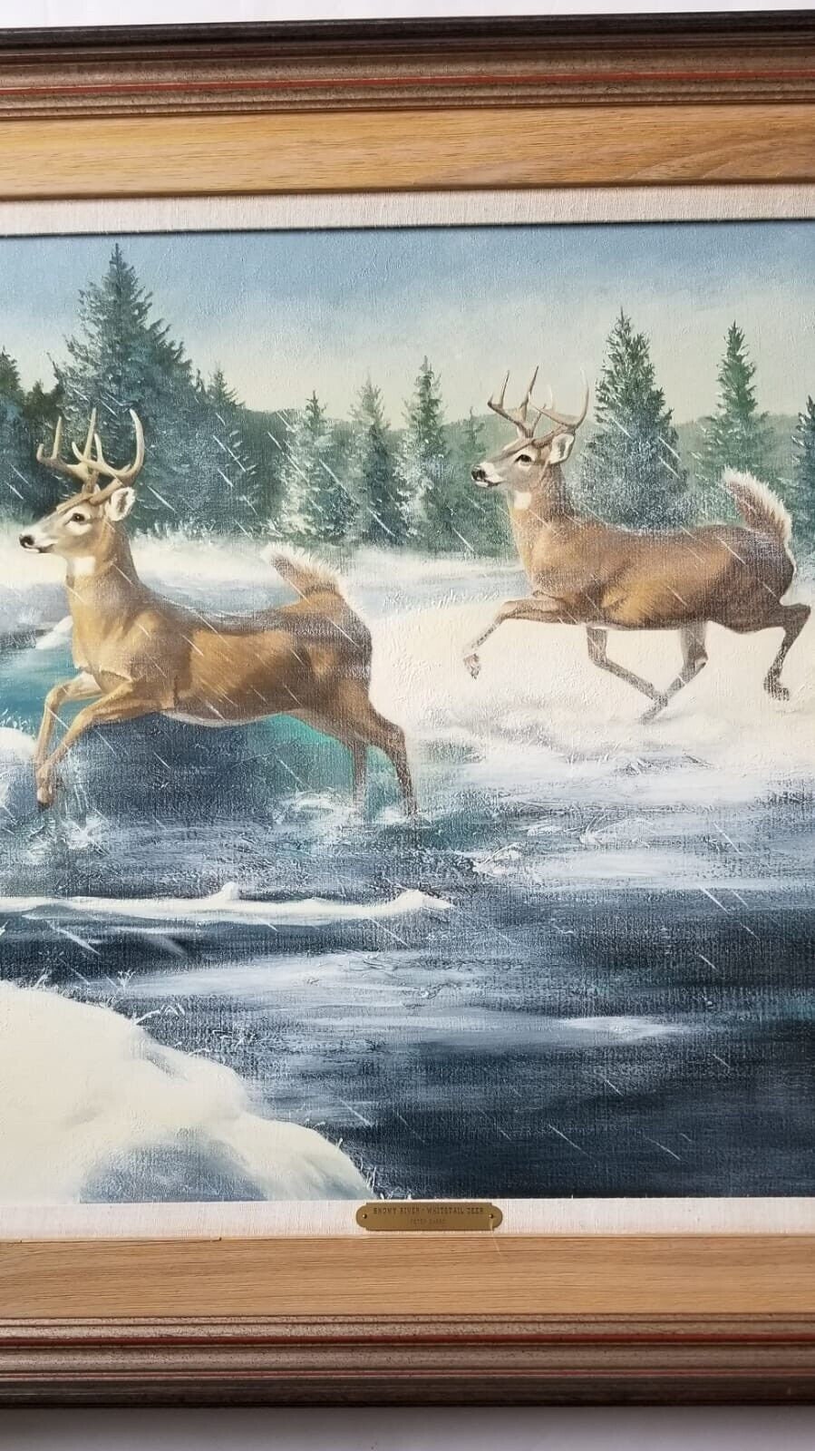 Peter Darro ready to Spring Deer Painting W/ Gallery Label 45x35 Listed ...