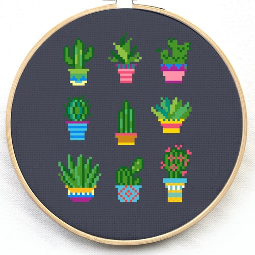 Cactus Cross Stitch Kit | Etsy