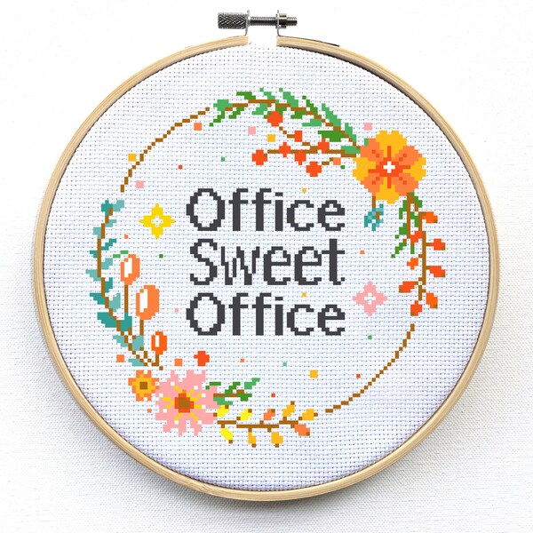 Office Cross Stitch - Etsy
