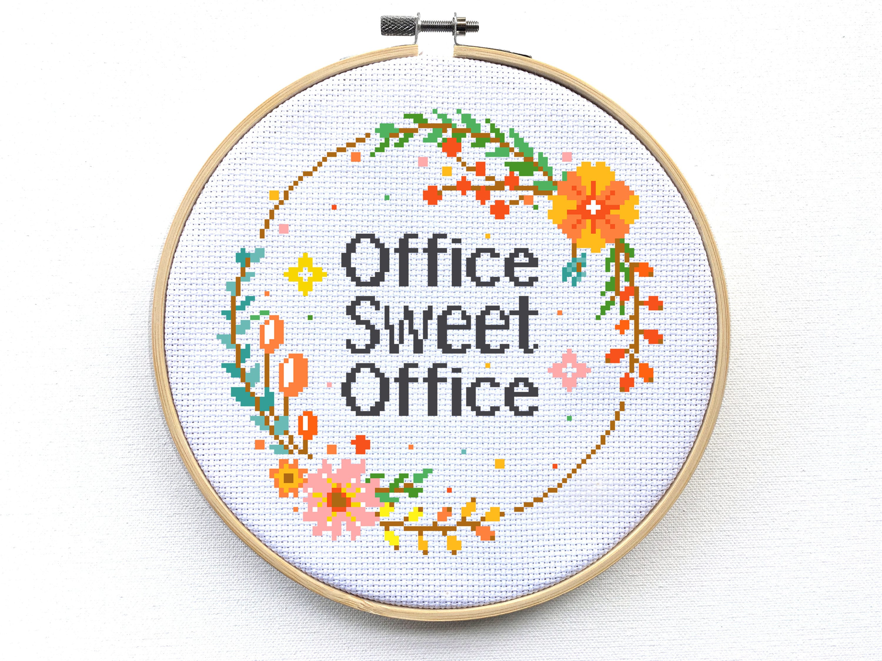 Office Sweet Office Cross Stitch Pattern - Office Embroidery Pattern ...