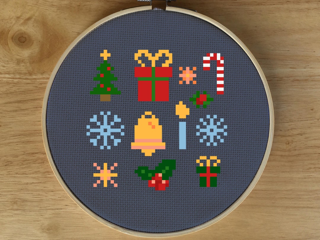Modern Christmas Sampler Cross Stitch Pattern Modern - Etsy