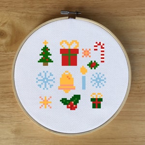 Modern Christmas Sampler Cross Stitch Pattern Modern - Etsy