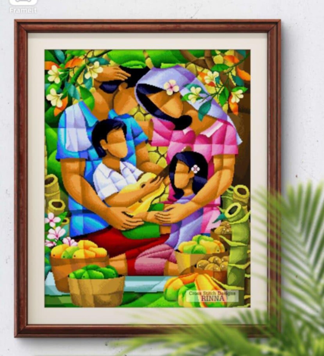 Filipino Art Embrace From Mother Cross Stitch Pattern (PDF Downloadable ...