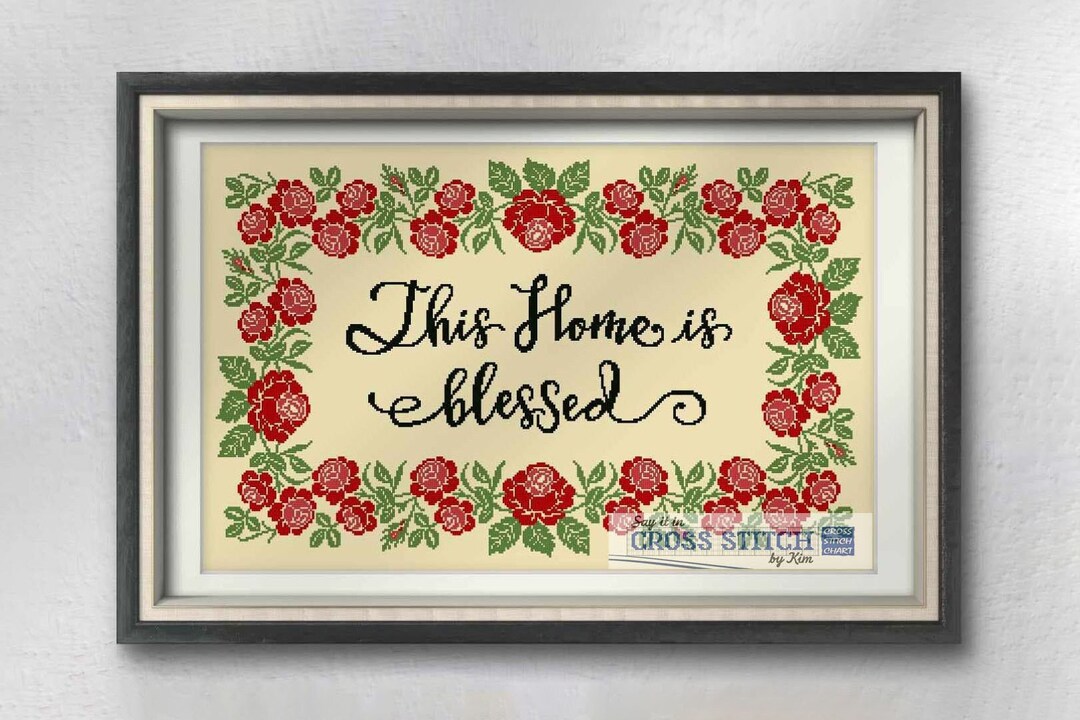 This Home is Blessed 1 - Cross Stitch Pattern - Etsy