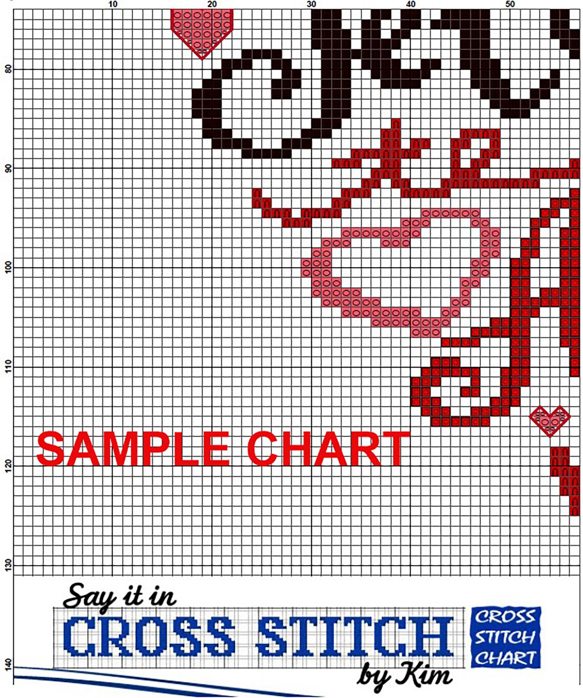 Words of Love Cross Stitch Pattern - Etsy
