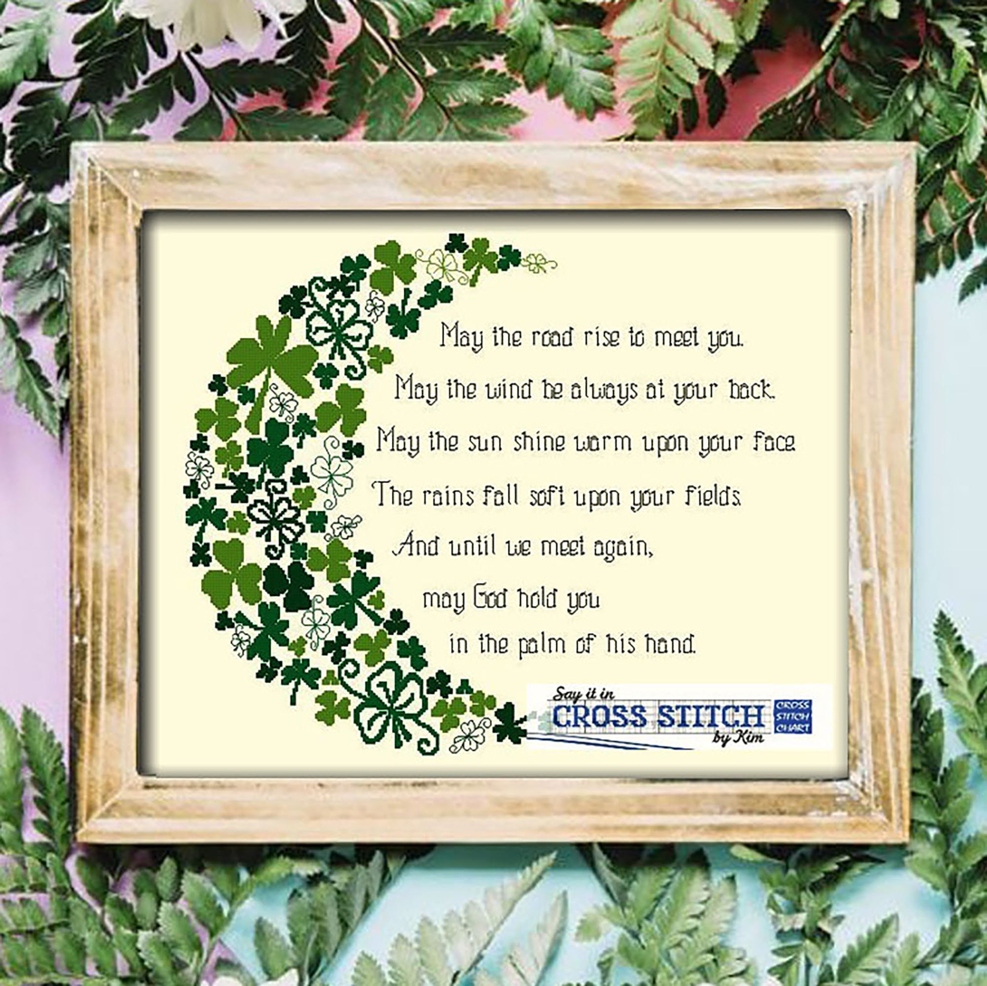 Irish Blessing (leafy Borders) Big - Cross Stitch Pattern (PDF ...