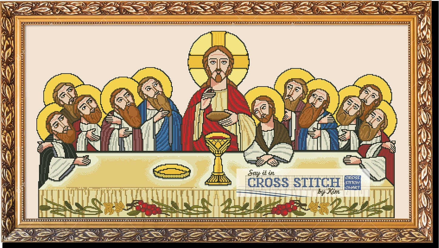 The Last Supper - Colored Cross Stitch Pattern - Etsy