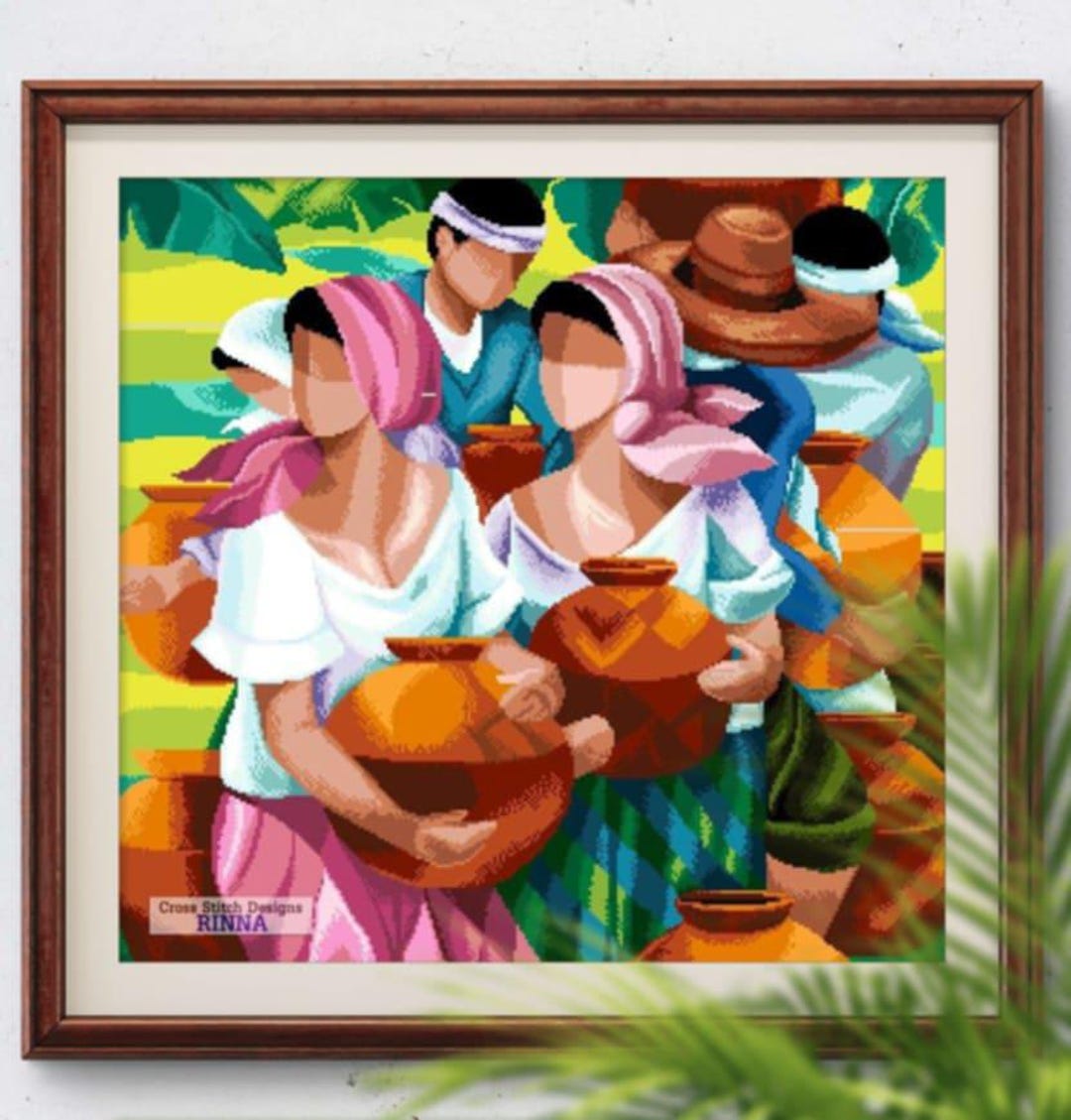 Filipino Art Terra Cotta Pot Makers Cross Stitch Pattern (PDF ...