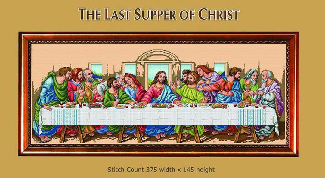 The Last Supper La-revised Cross Stitch Pattern (PDF Downloadable) - Etsy