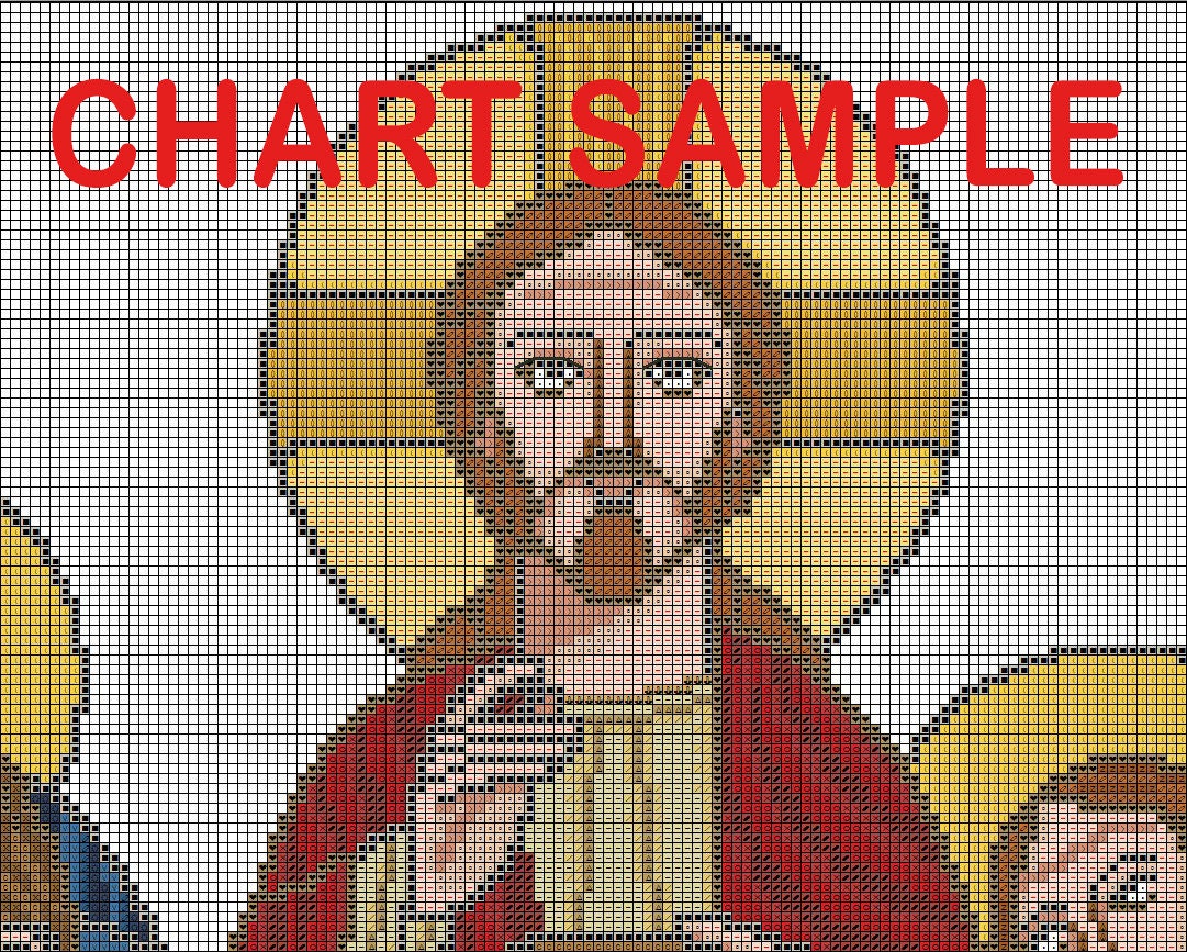 The Last Supper Colored Cross Stitch Pattern (PDF Downloadable) - Etsy