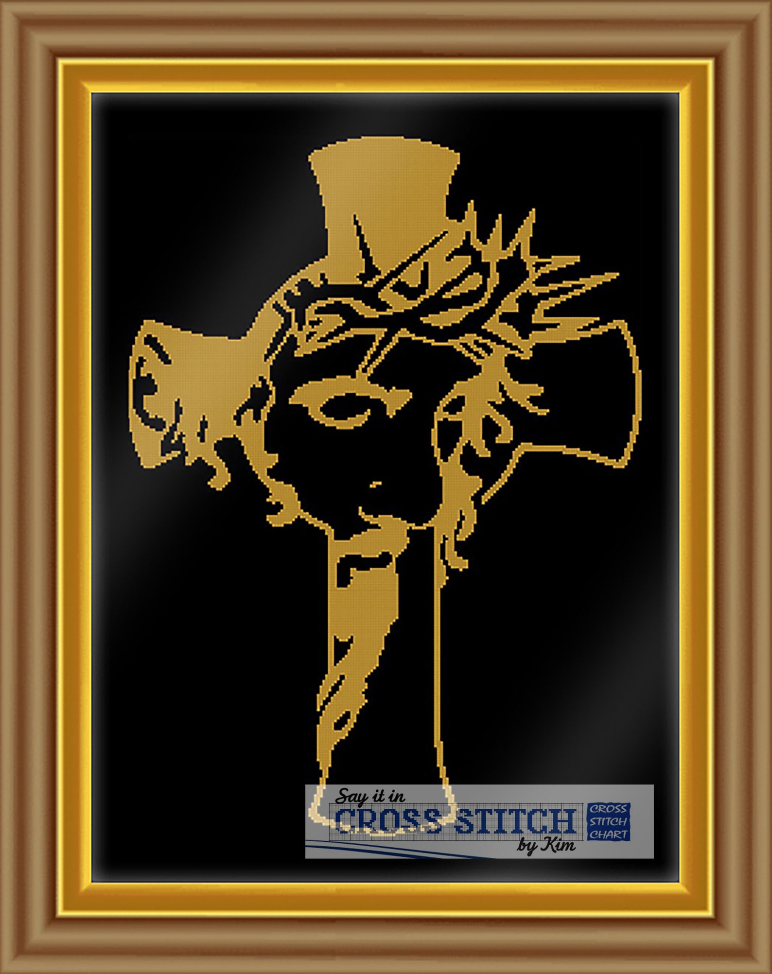 Jesus Face on the Cross Cross Stitch Pattern (PDF Downloadable) - Etsy