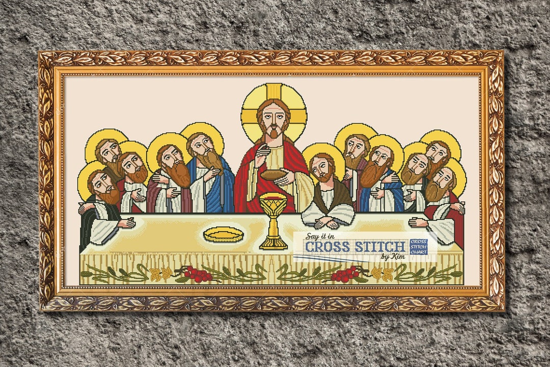The Last Supper - Colored Cross Stitch Pattern - Etsy