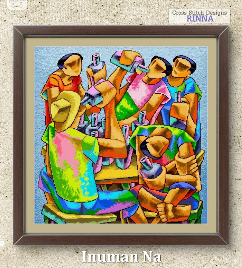 Filipino Art Inuman Na in Cross Stitch Pattern (PDF Downloadable) - Etsy