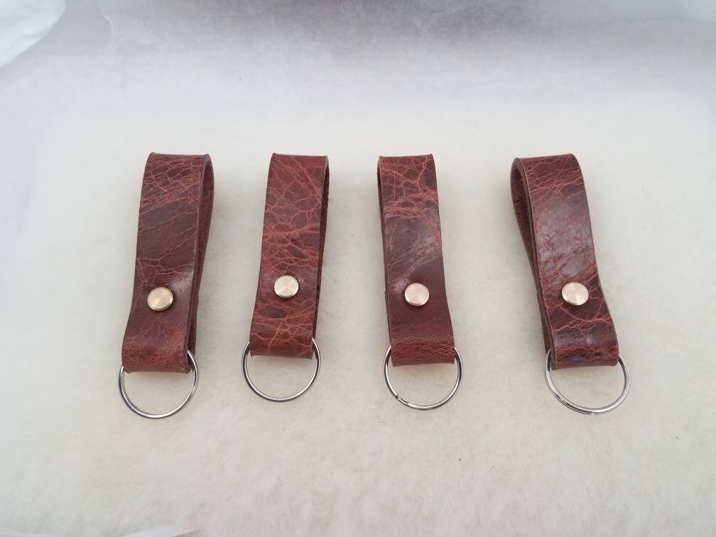 Water Buffalo Leather Belt Loop Keychain - Etsy