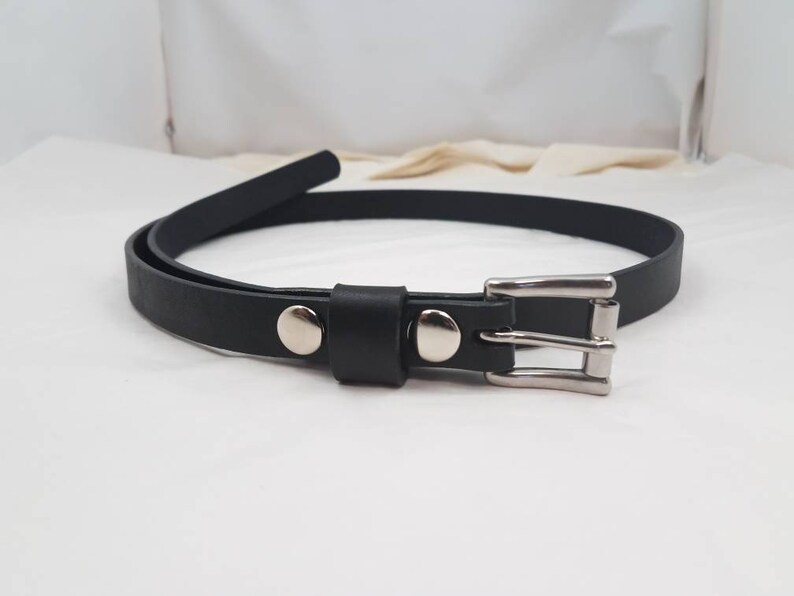 Leather Belt With Snaps 3/4 Inch Wide - Etsy New Zealand
