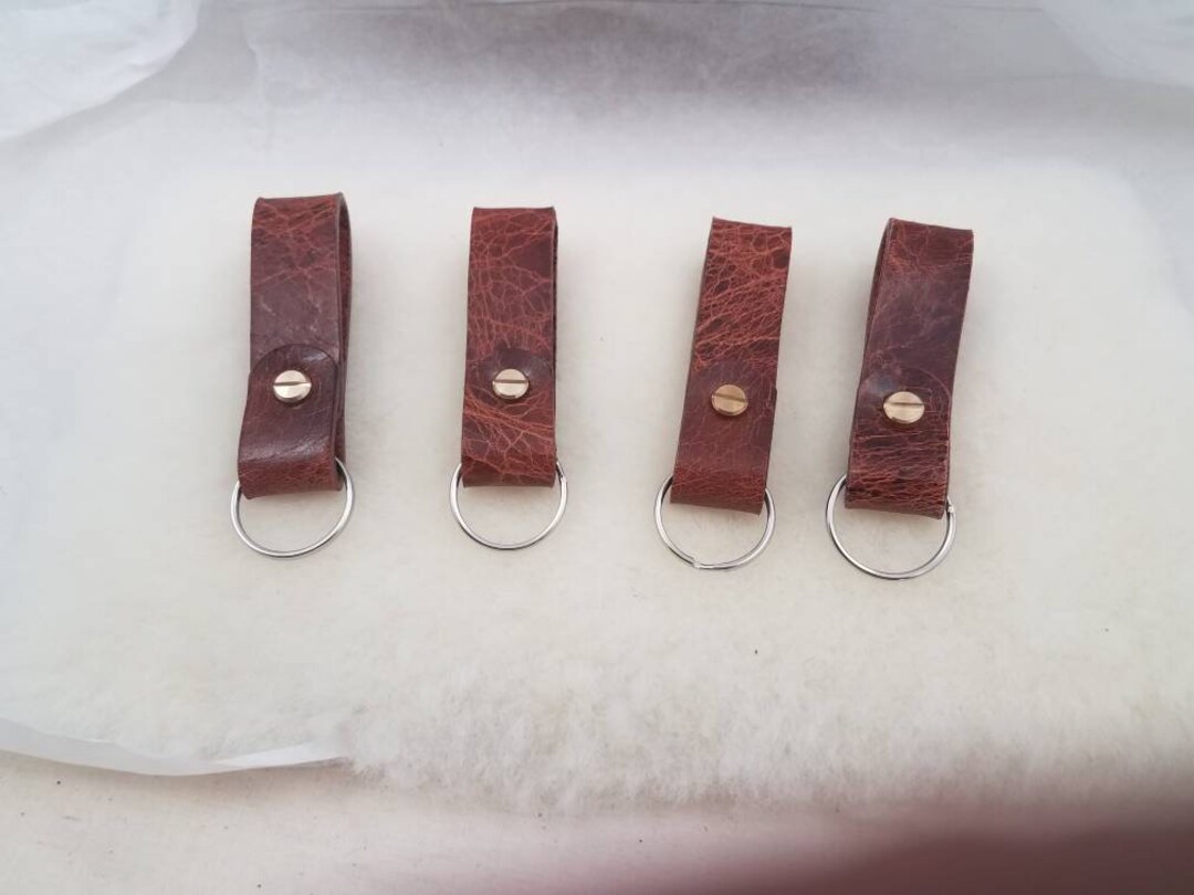 Water Buffalo Leather Belt Loop Keychain - Etsy