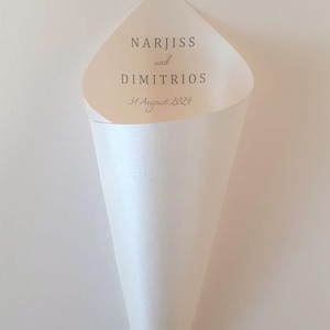 Wedding Confetti, Set of 25 Wedding Favors, Wedding Confetti Cones ...