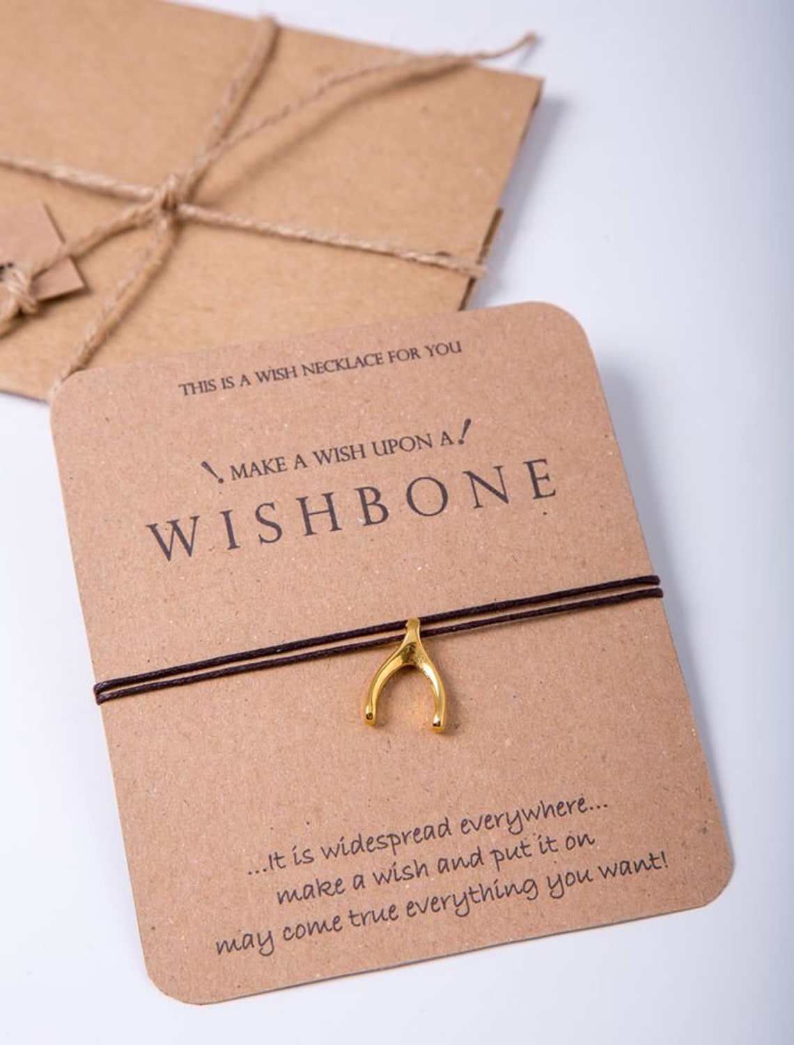 Wishbone Necklace, Wish Necklace Friends, Wishbone Lucky Gift, Gouri ...